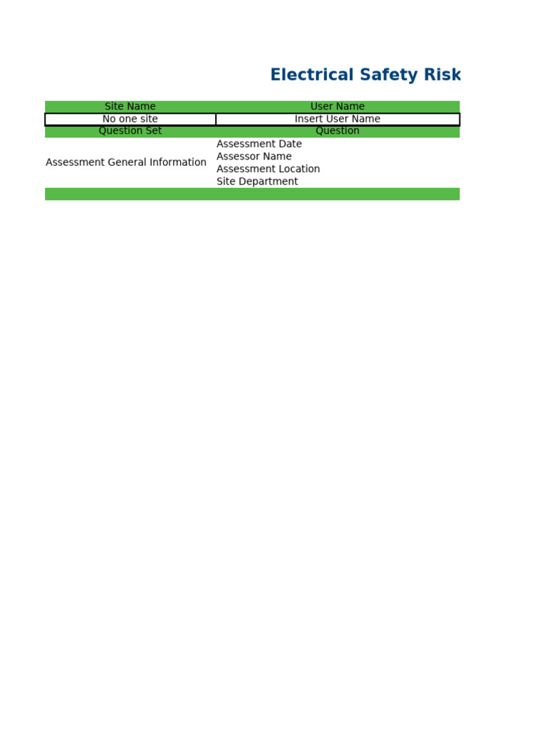 Electrical Safety Risk Assessment | PDF