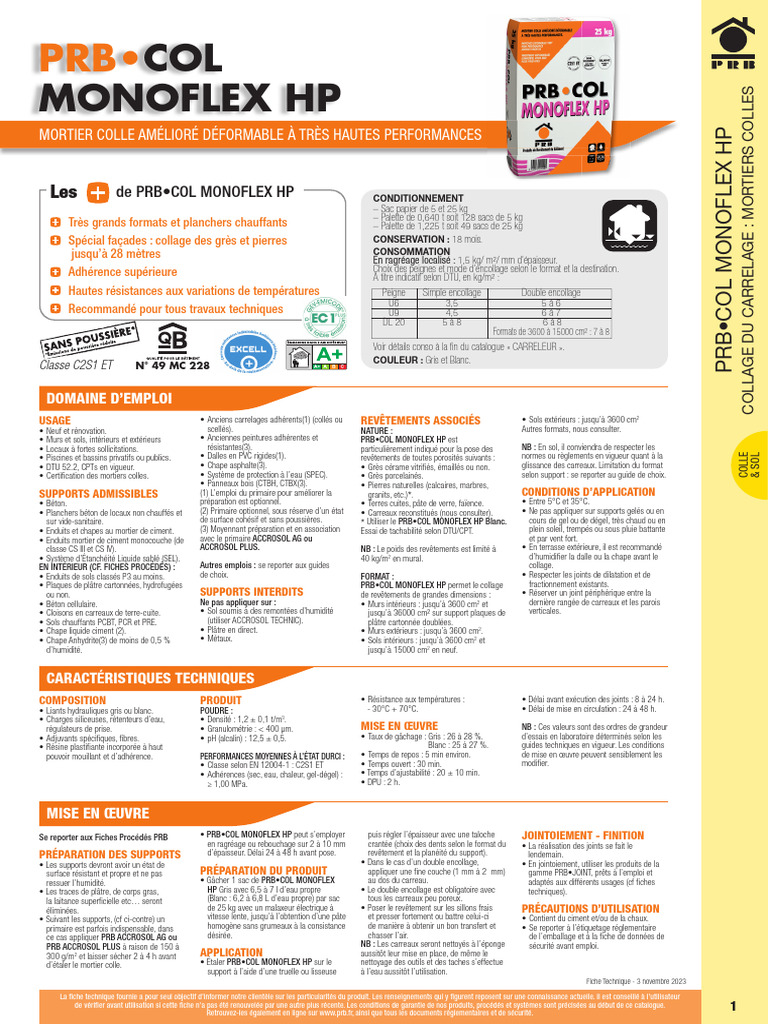 PRB Col Monoflex HP | PDF