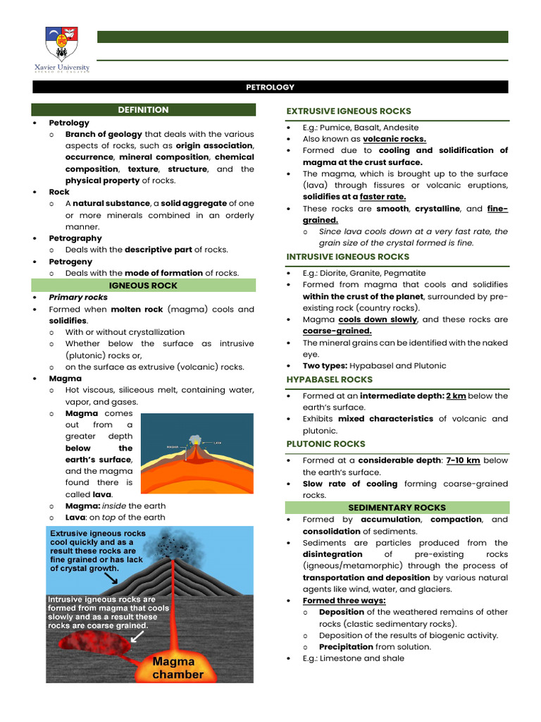 Ce 13 - Petrology - Finals Reviewer | PDF