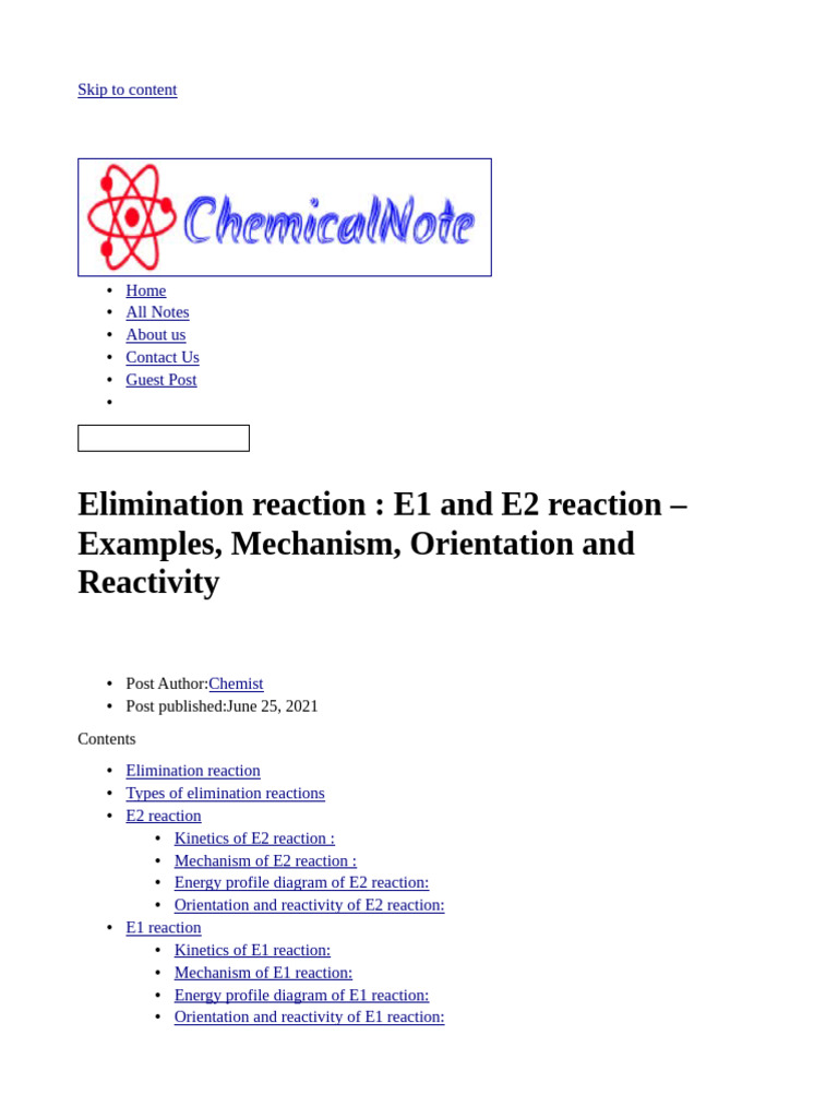 Chem 1 | PDF
