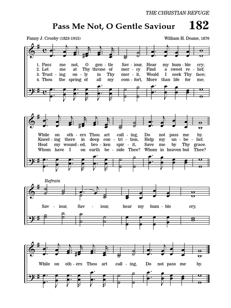 182 - Pass Me Not, O Gentle Savior | PDF