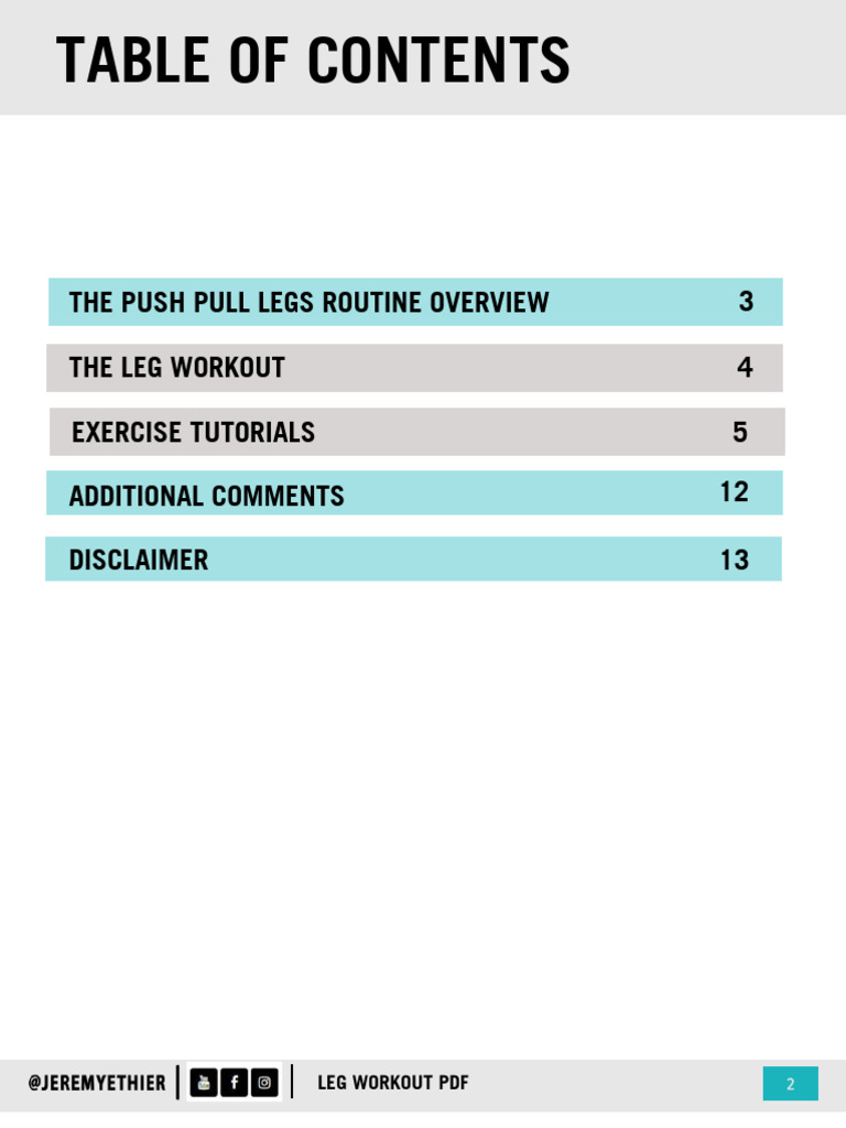 Leg Workout PDF | PDF