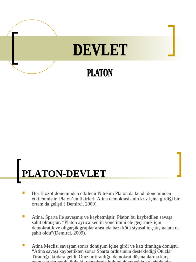 Hafta 14 Platon-Devlet | PDF