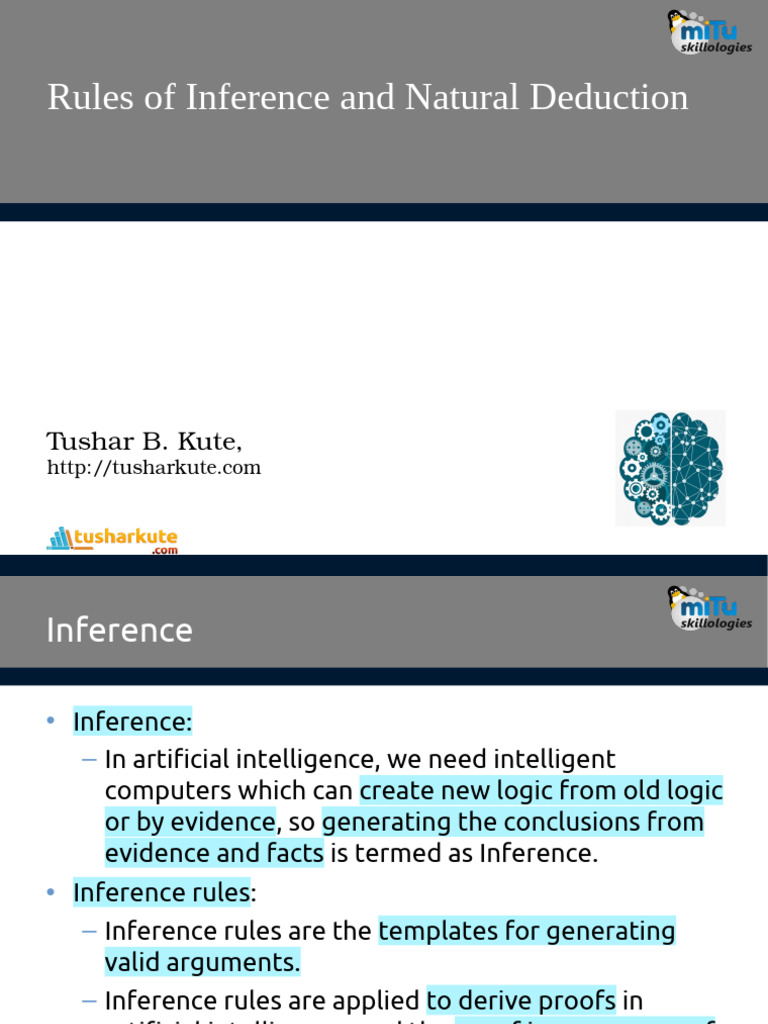 Rules of Inference and Natural Deduction | PDF Rules of Inference and Natural Deduction | PDF
