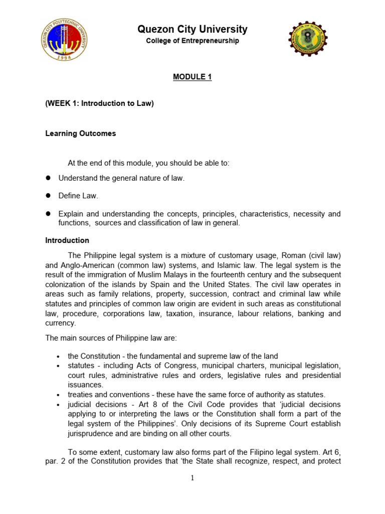 Business Law Module 1 PDF | PDF