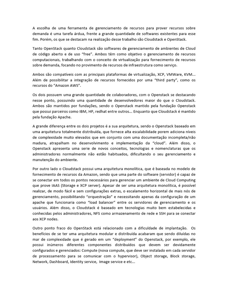 Cloudstack Vs Openstack Pdf