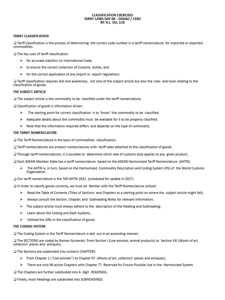 TL Day 8 Classification Exercises | PDF