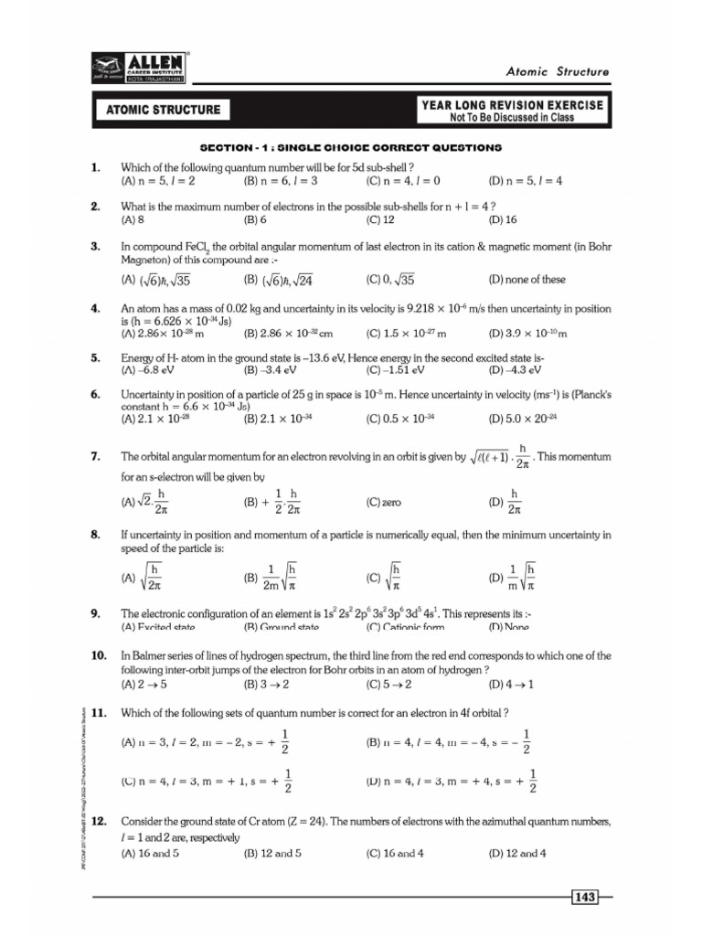 Atomic Structure 2 | PDF
