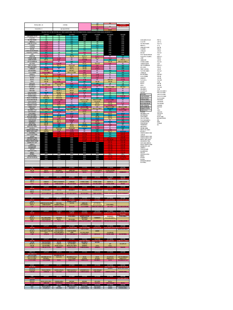 MEDICAL SCHEDULE 14 - 9 - 24-20 - 9 - 24.xlsx - SCHEDULE DRAFT | PDF