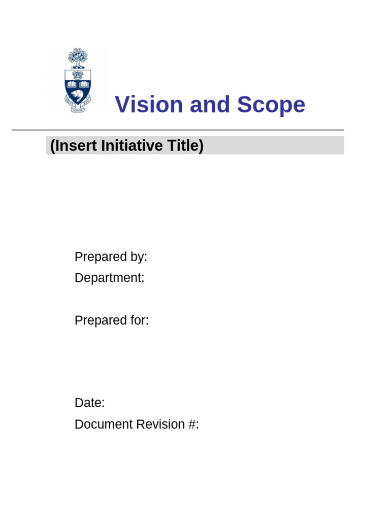 Vision and Scope Template | PDF