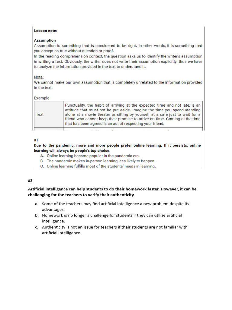 Assumption and Hypothesis | PDF