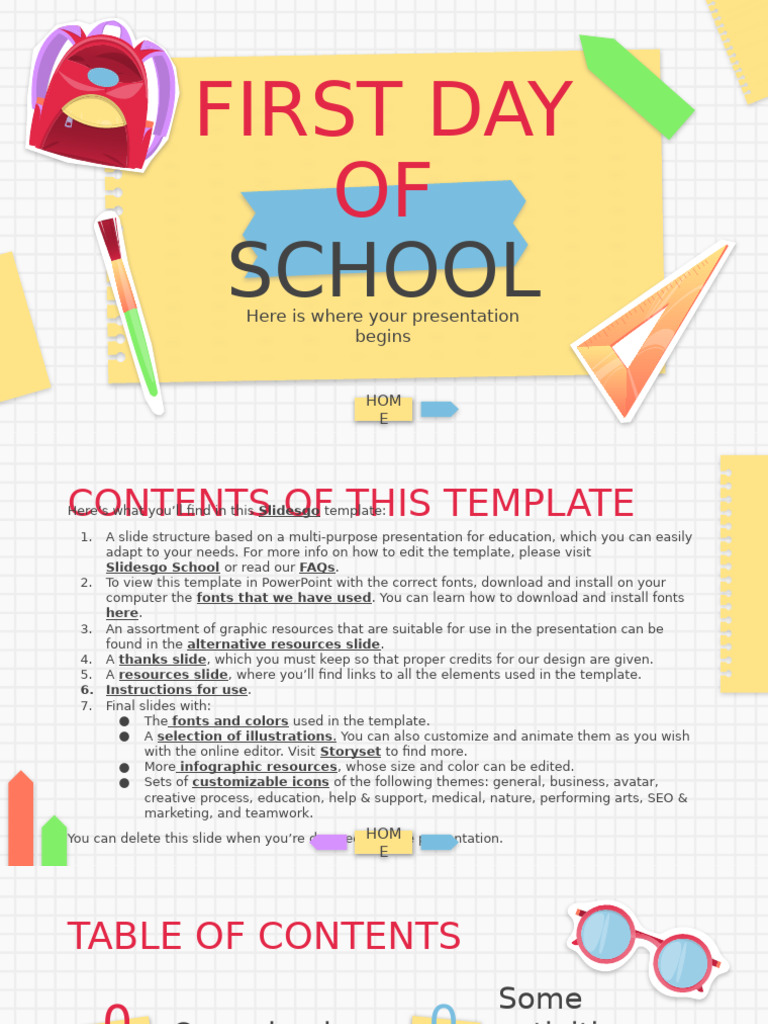 First Day of School XL | PDF