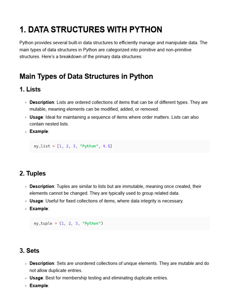 Data Structures With Python | PDF