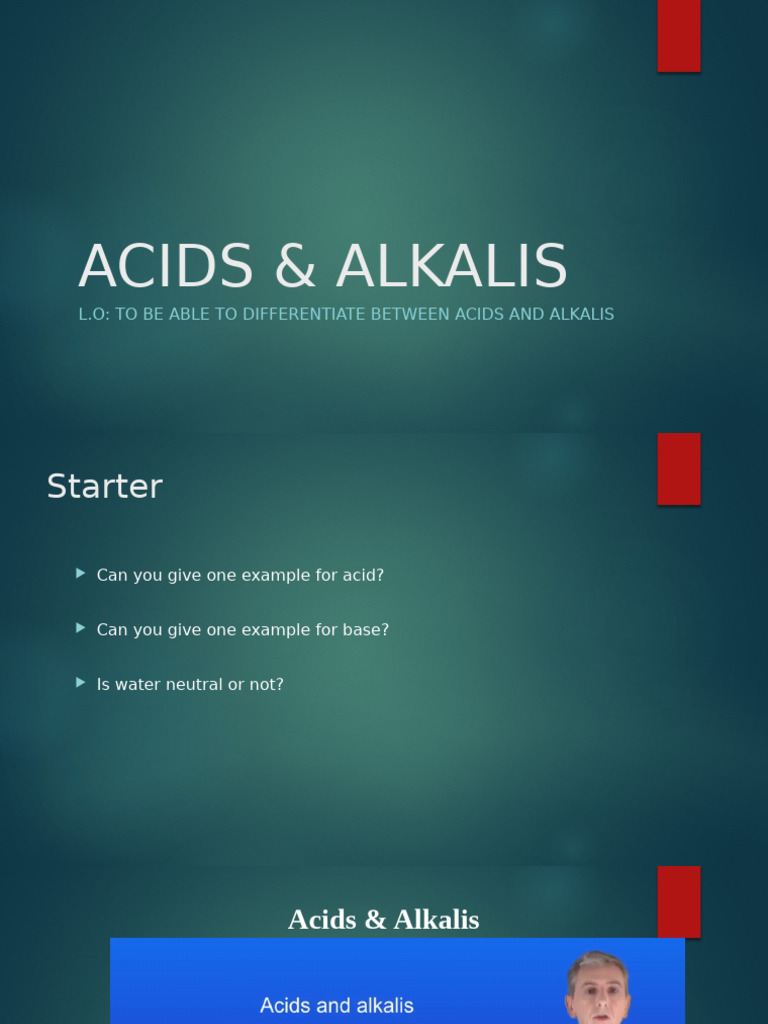 ACIDS and ALKALIS | PDF
