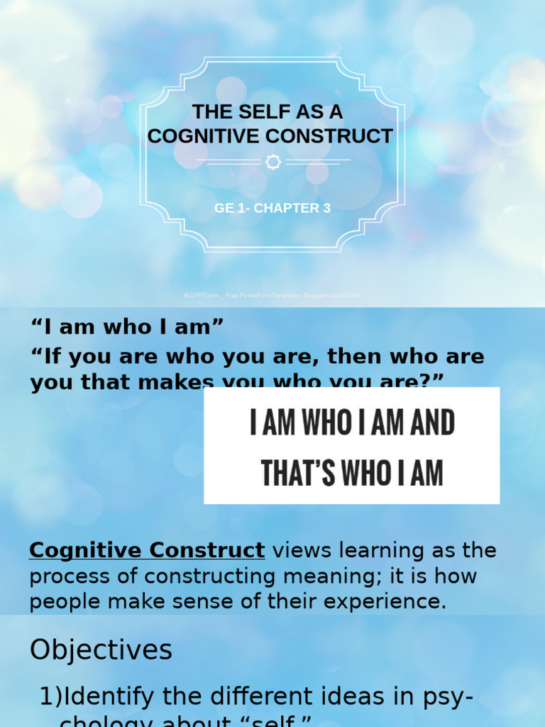 CH 1 Lesson 3 Self As A Cognitive Construct | PDF