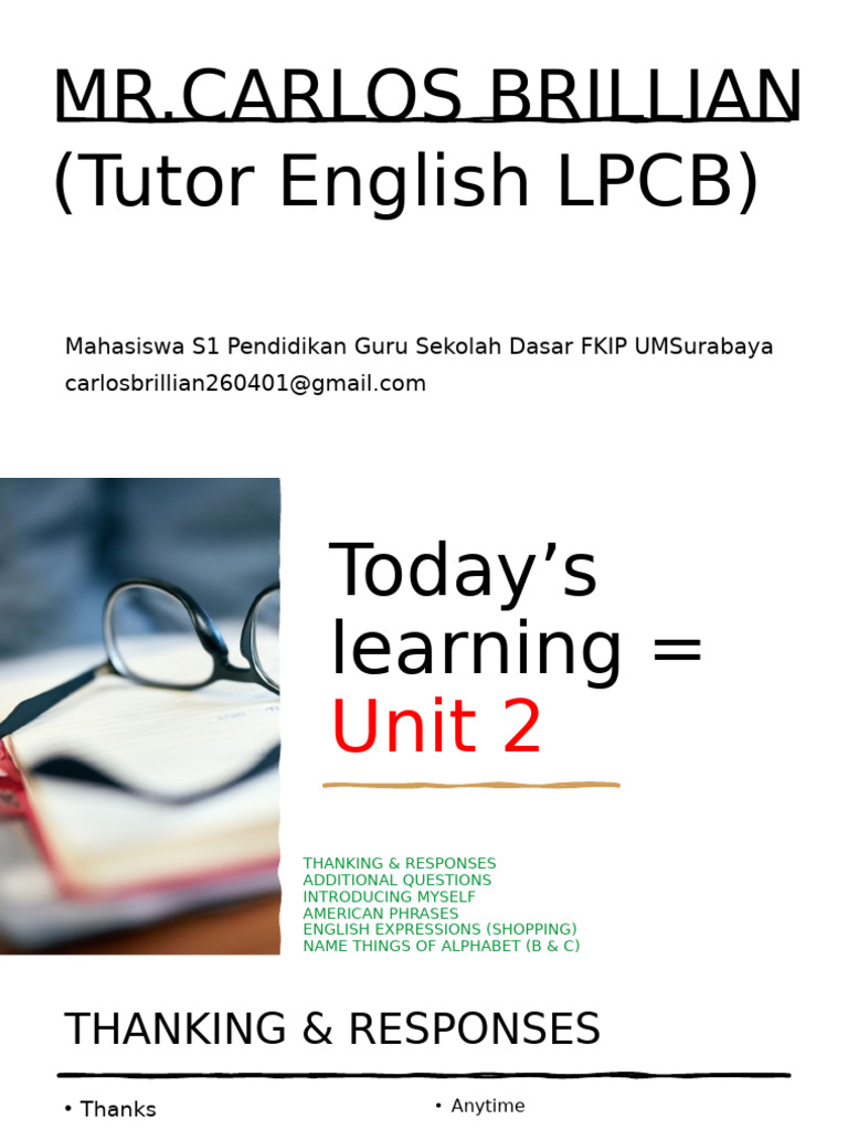 Unit 2 English Basic LPCB | PDF