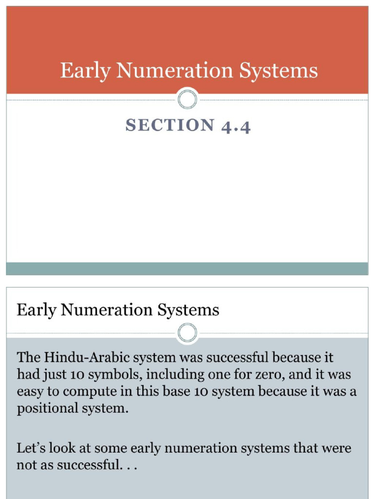 Early Numeration Systems Pdf