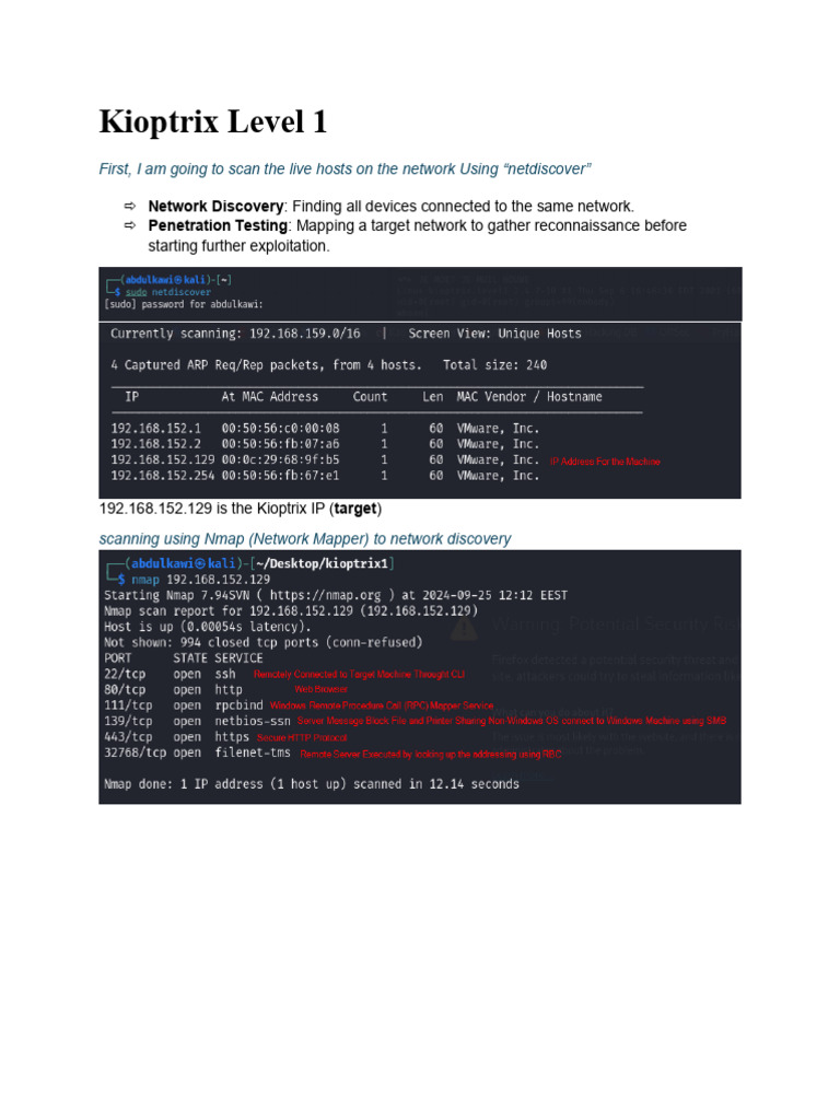 Kioptrix Level 1 | PDF