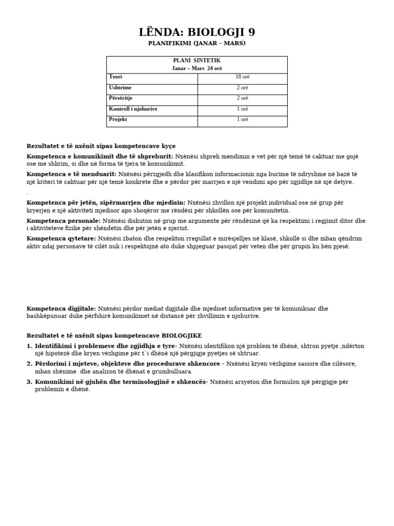 Biologjia 9 - Mediaprint TRMJ 2+3 | PDF