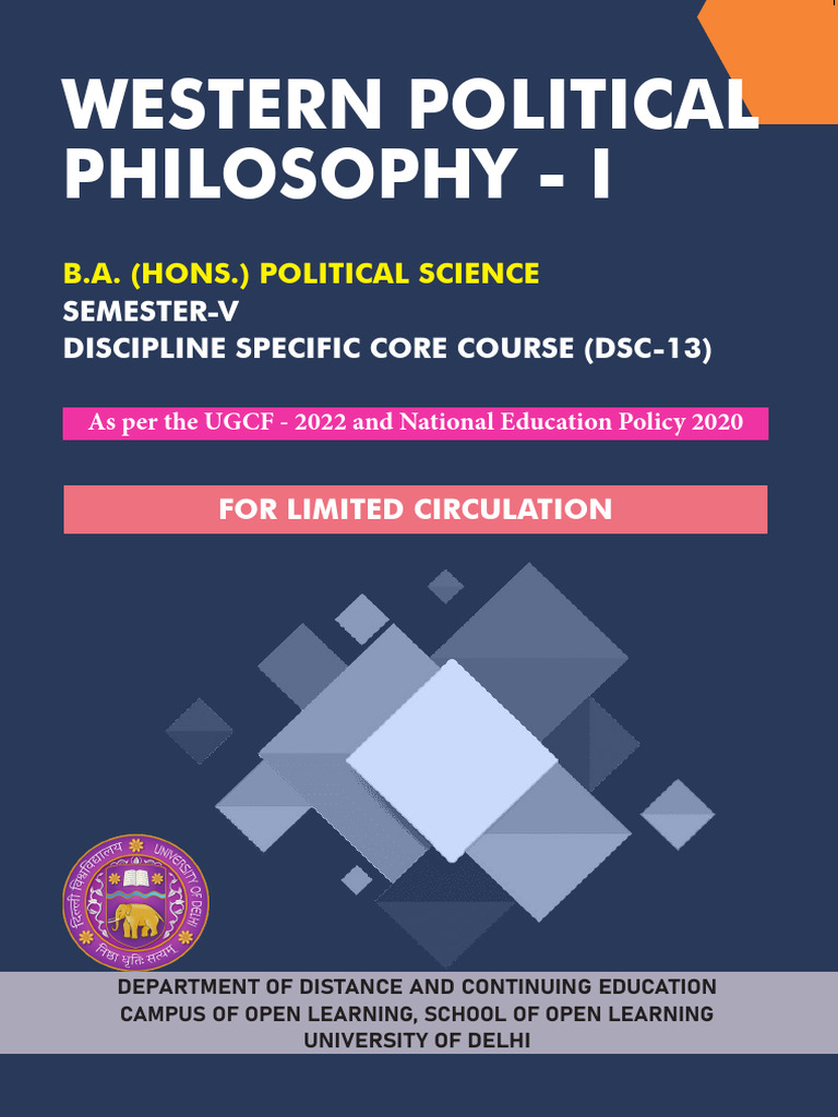 Western Political Philosophy | PDF