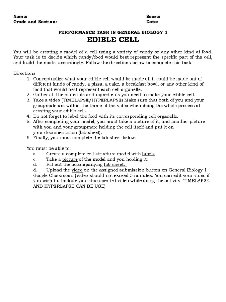 PETA Edibe Cell | PDF