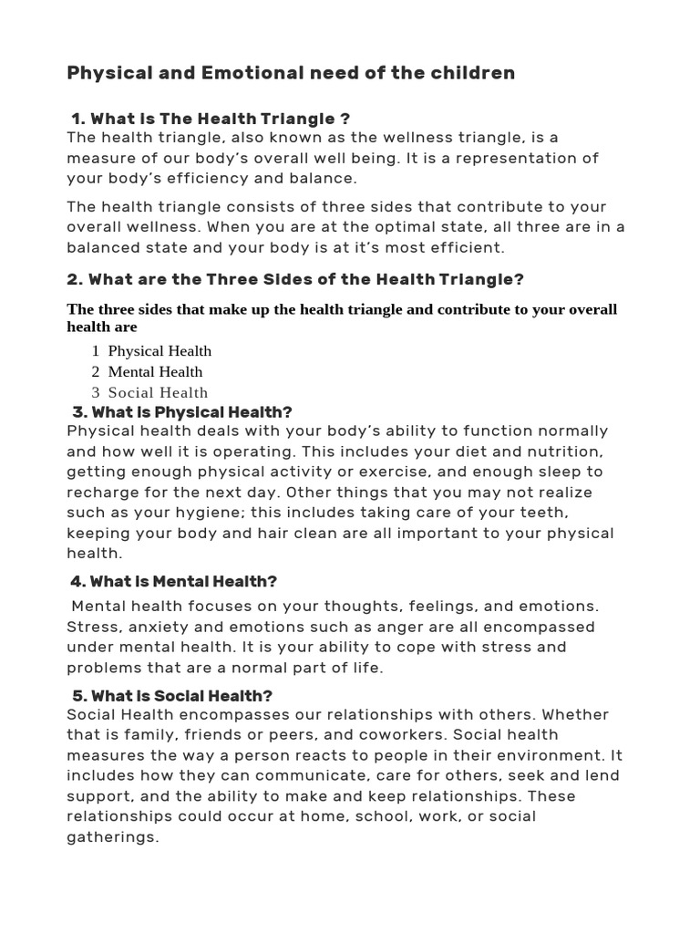 Health Triagle Notes | PDF