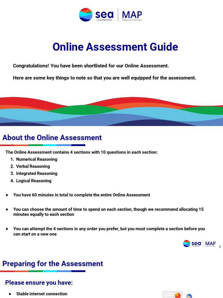 2025 Sea Global MAP - Online Assessment Guide | PDF