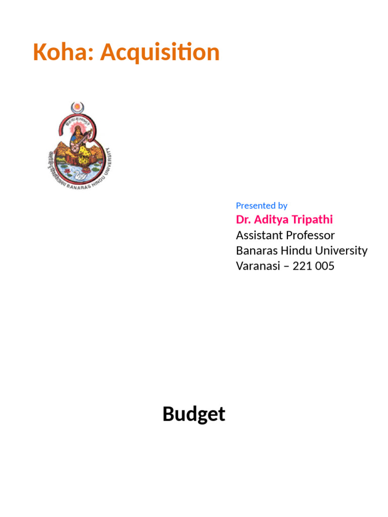 Koha Acquisition | PDF