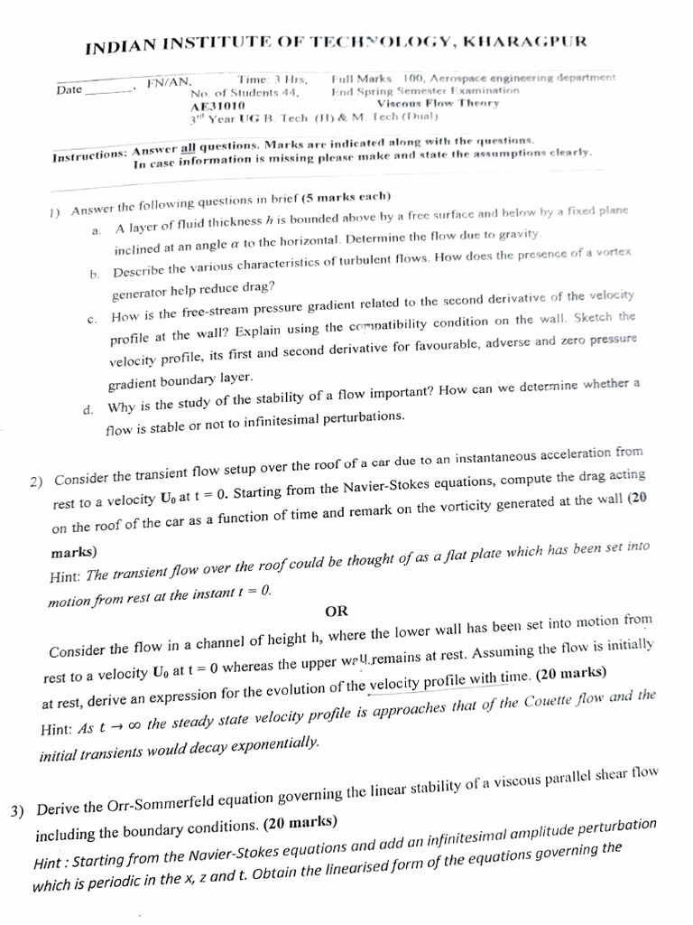 AE31010 Endsem | PDF