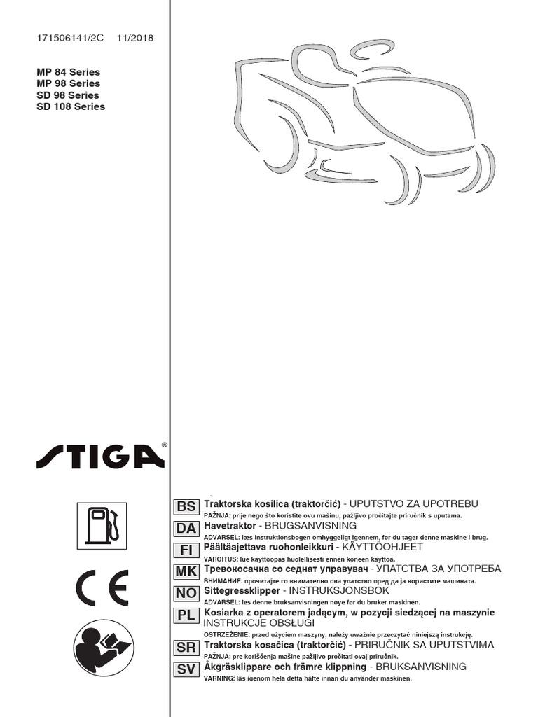 MP 84 Series MP 98 Series SD 98 Series SD 108 Series: BS DA FI MK PL SR ...