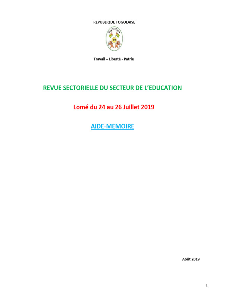 2020 05 Togo JSR AM | PDF