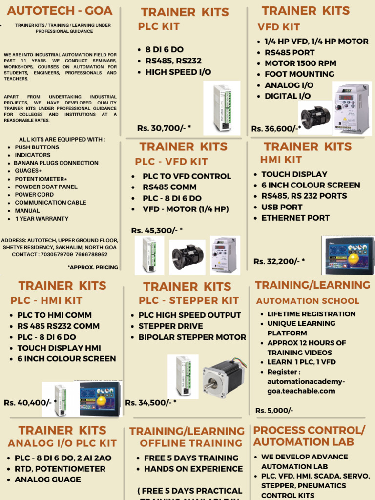 Automation Training Kits and Courses | PDF | Programmable Logic ...