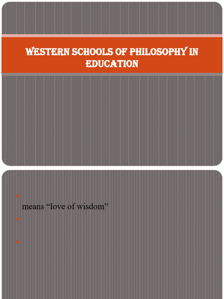 Western Schools of Philosophy Comparison | PDF