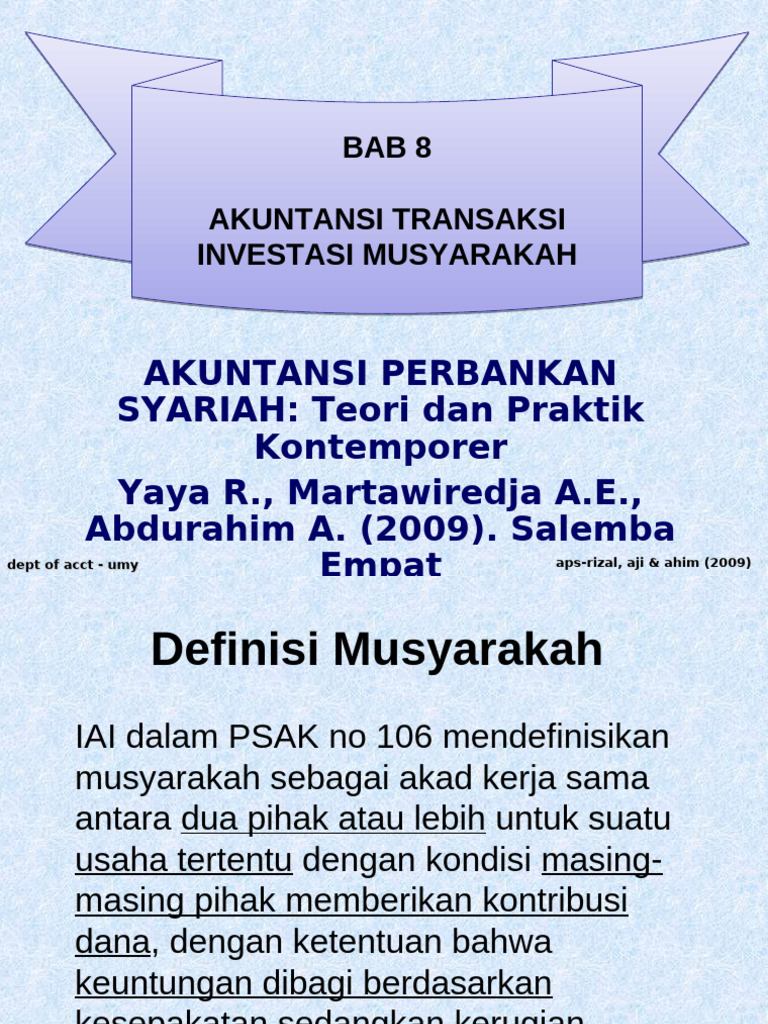 Akuntansi Musyarakah | PDF