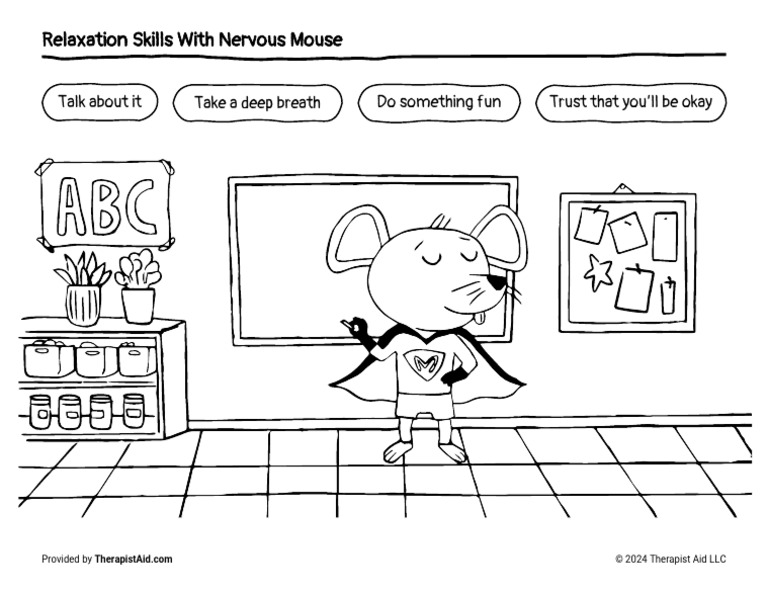 Nervous Mouse Coloring Sheet | PDF