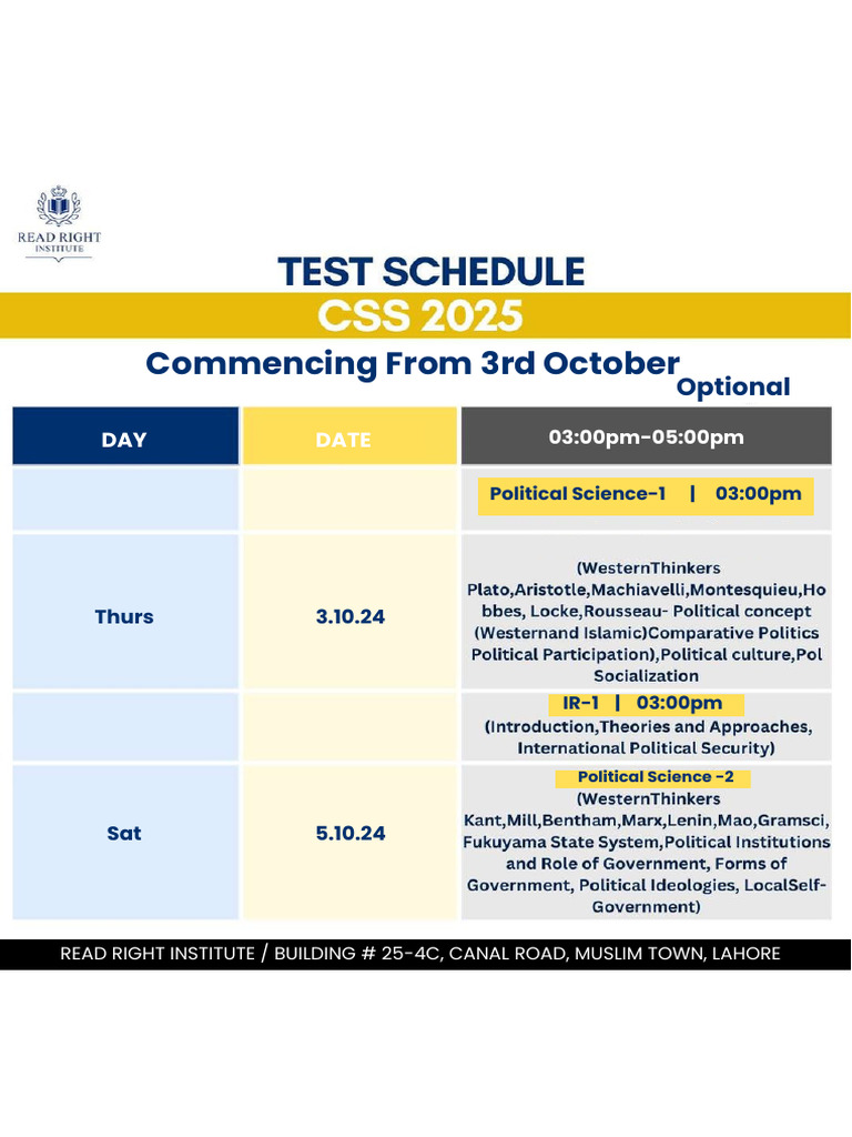 October Test Session Optional CSS 2024 | PDF