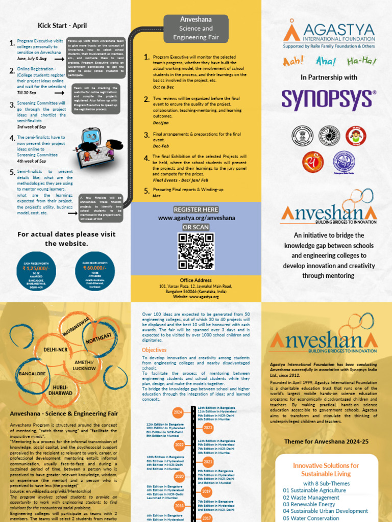Brochure Anveshana 2024-25 Northeast | PDF | Mentorship | Career & Growth