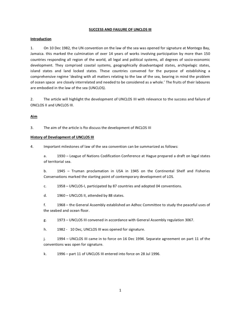 UNCLoS III Weather in Talpotti | PDF | Territorial Waters | United ...