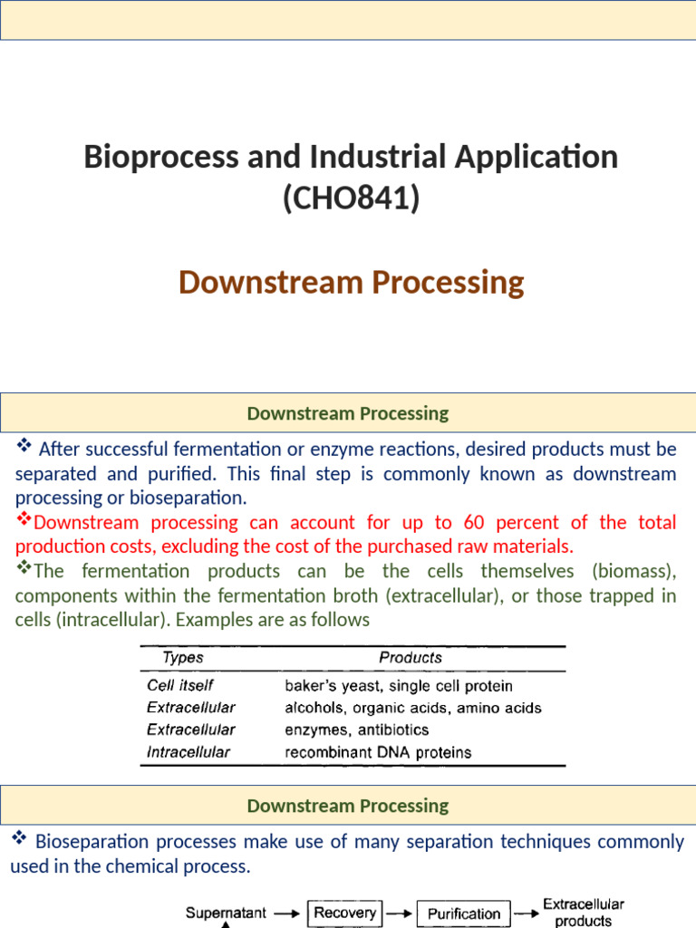 BIA (CHO841) Downstream Processing | PDF