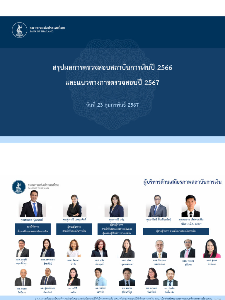 BOT Banking Supervision-2024 | PDF