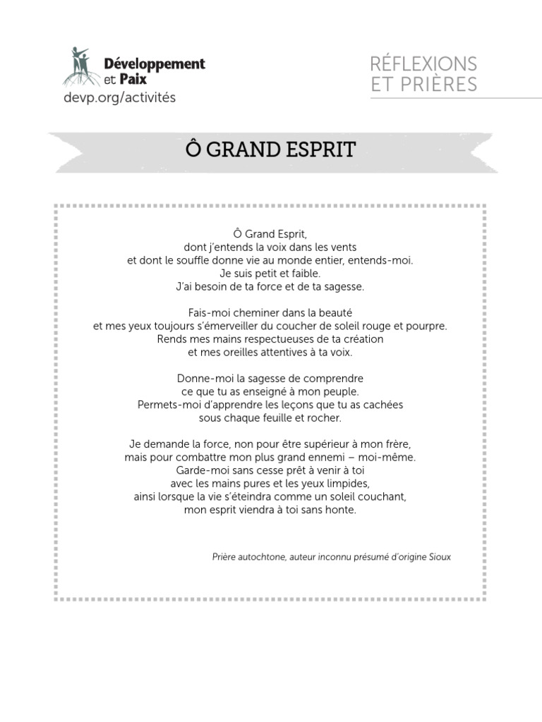 O Grand Esprit | PDF