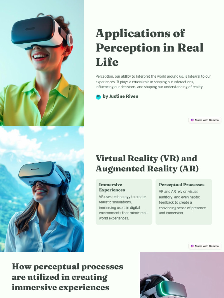 Perception in VR, AR, and Marketing | PDF | Perception | Virtual Reality