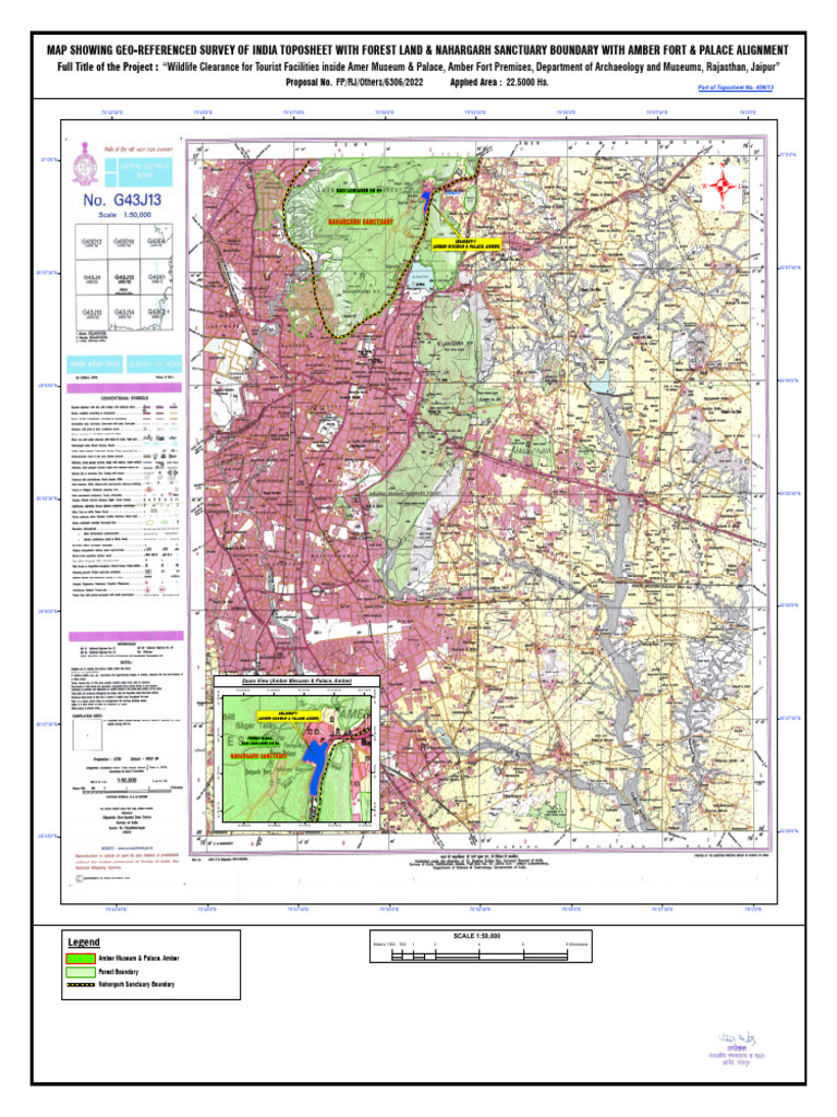 Toposheet Map Amber Fort | PDF