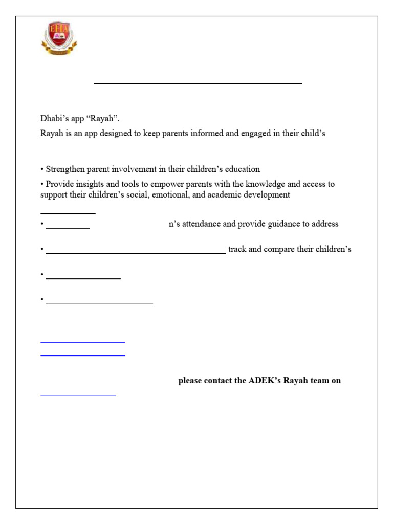 Launch of Rayah Parent App | PDF | Google Play | Business