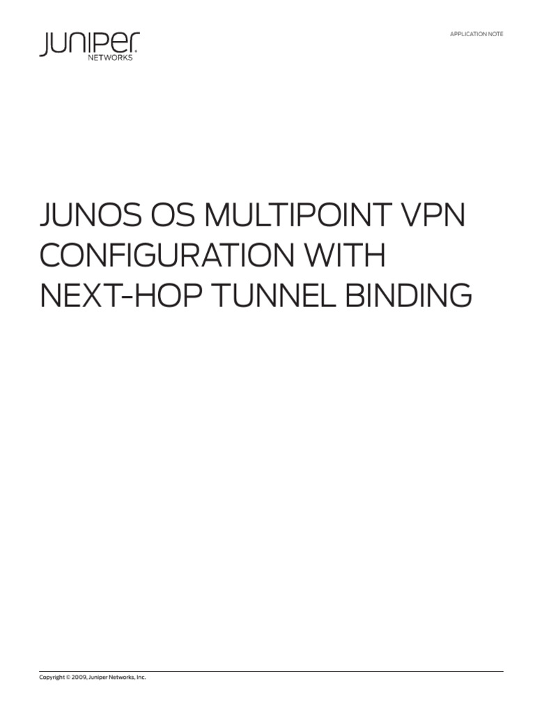 Junos Os Multipoint VPN Configuration | PDF