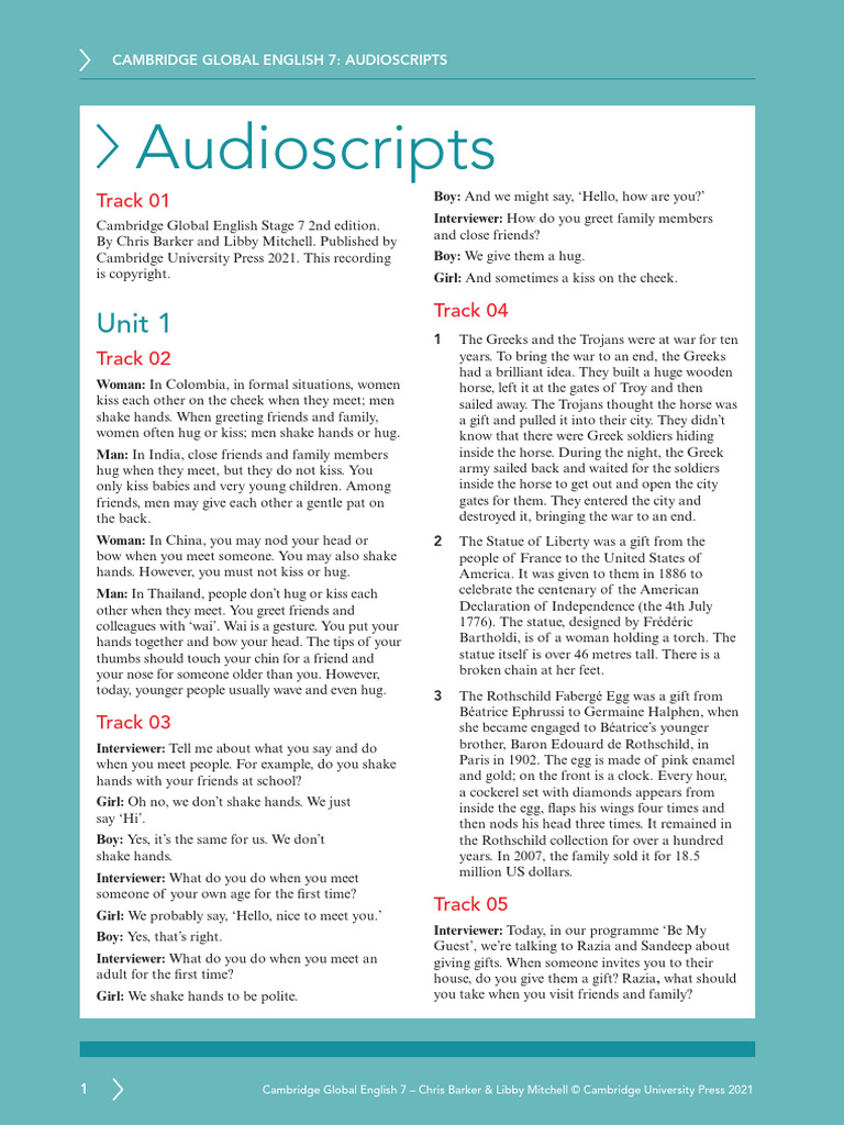 GE 7 Audioscripts | PDF
