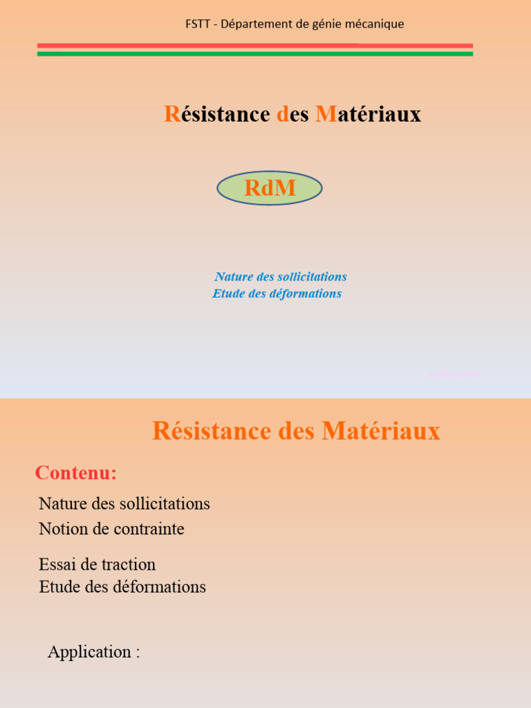 3-RDM (Nature Des Sollicitations) | PDF