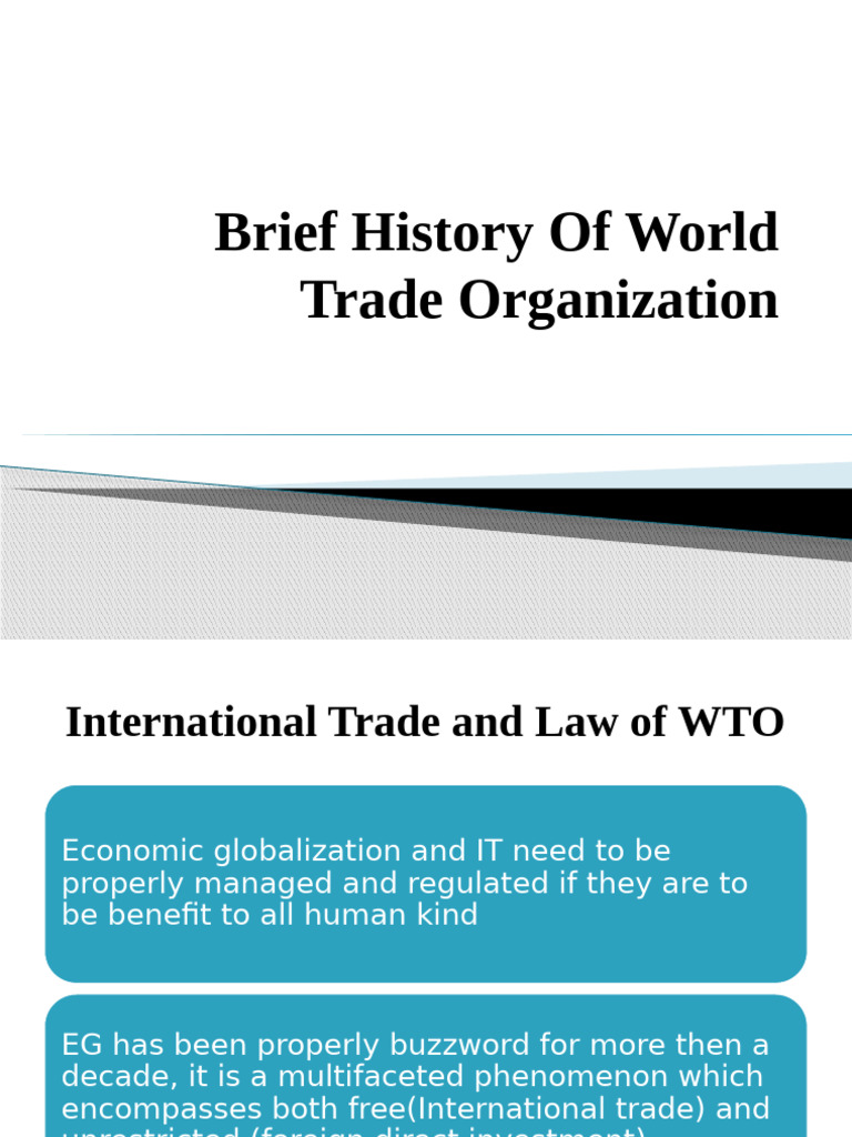 Brief History of WTO | PDF