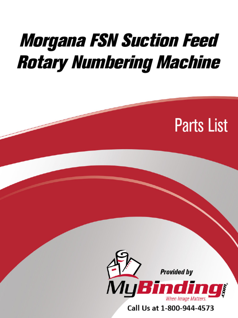 Morgana FSN Numbering Machine Parts Manual | PDF