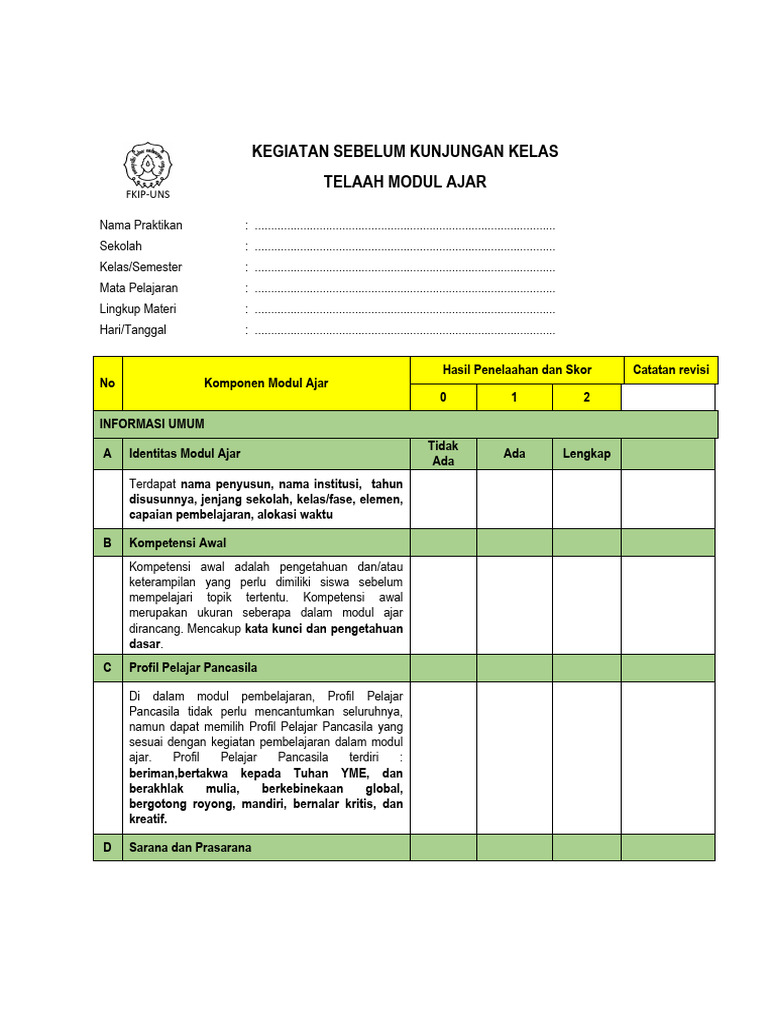 Telaah Modul Ajar | PDF